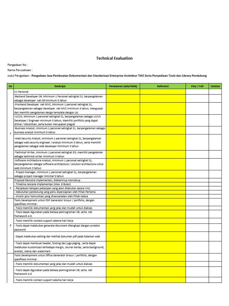 Pengadaan Jasa IT dan Tools | PDF