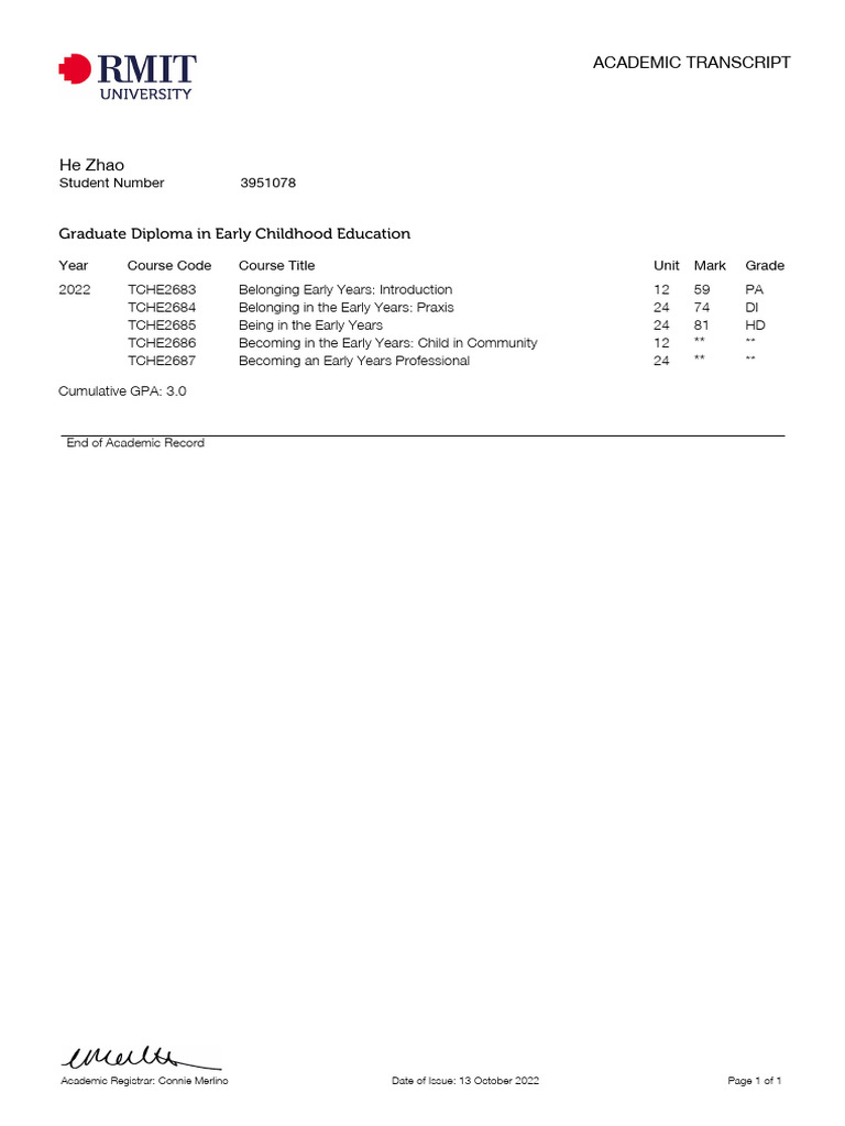 Academic Transcript | PDF | Career And Technical Education | Vocational ...