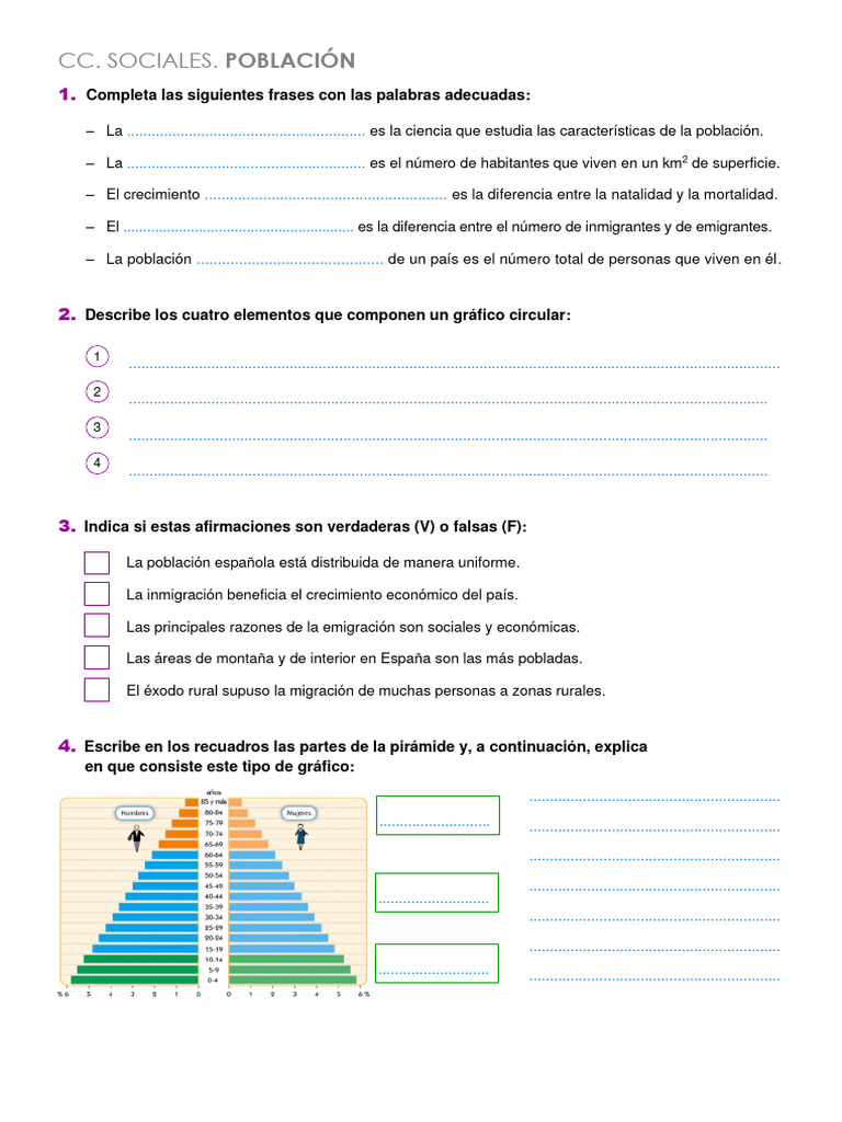 Actividades 2 U3 | PDF | Inmigración | España