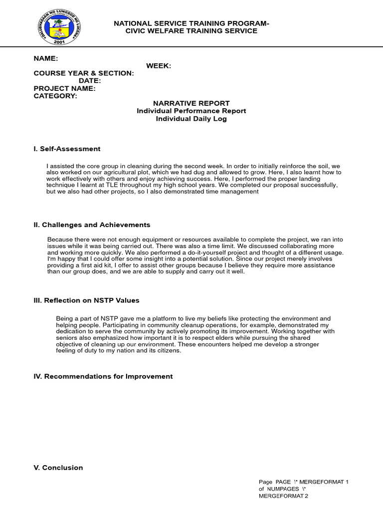 Narrative Report Kia | PDF