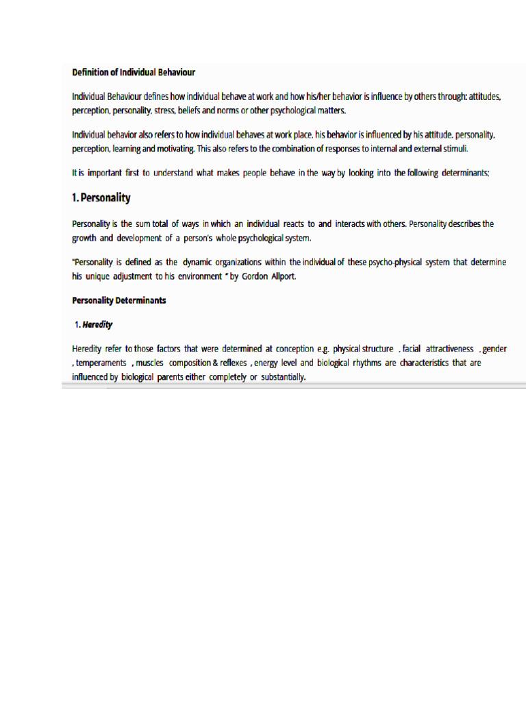 topic 2 orga behaviour | PDF