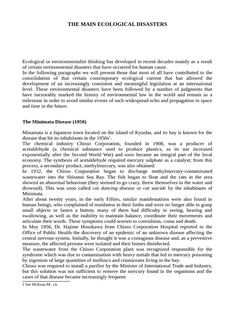 The Main Ecological Disasters | PDF | Nuclear Weapons | Nuclear Weapons ...