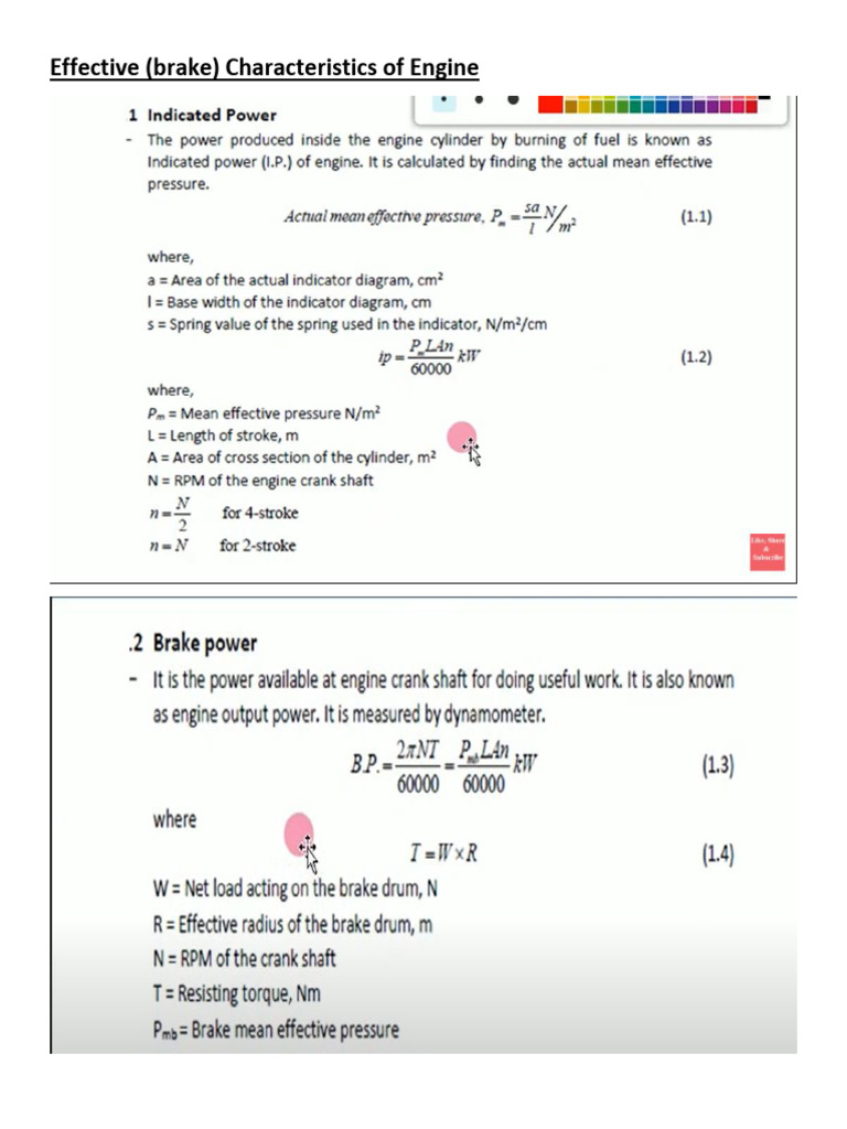 Effective (Brake) Characteristics of Engine | PDF | Internal Combustion Engine | Pump