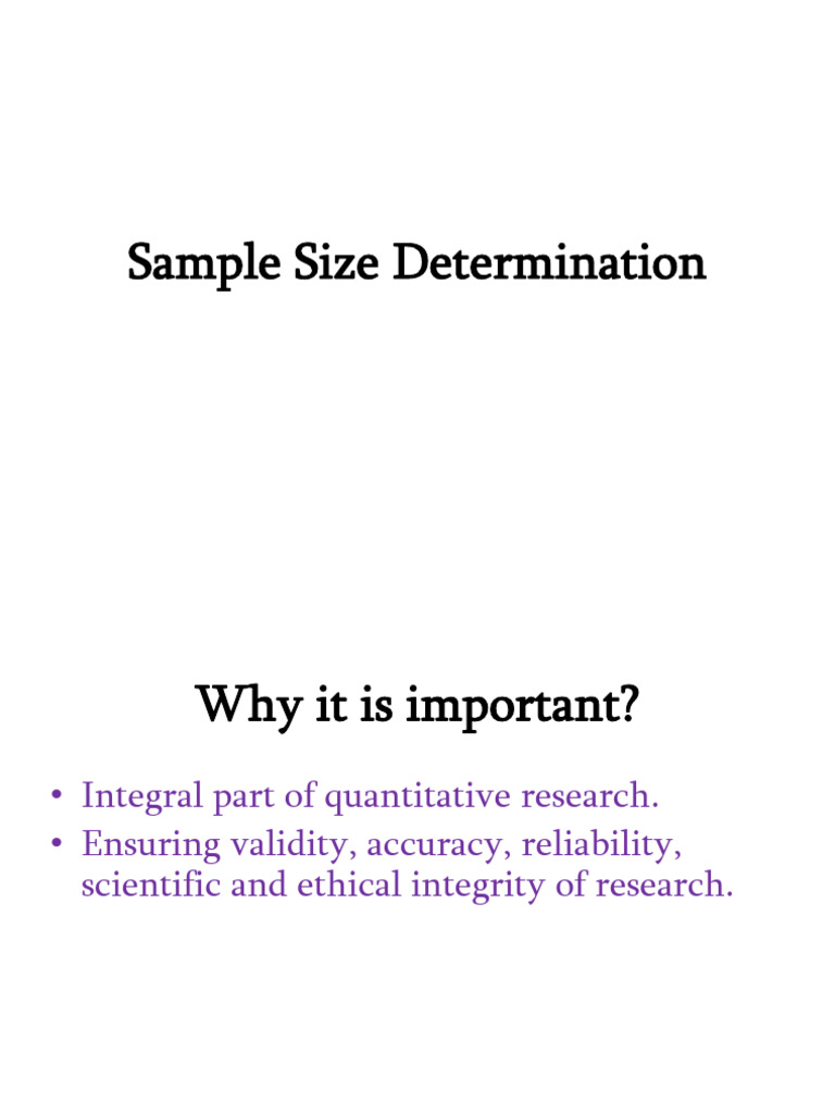 Sample Size Calculation | PDF | Effect Size | Statistical Significance