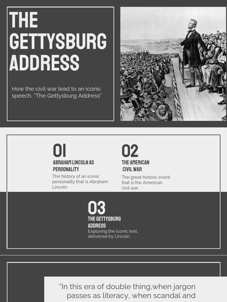 The Gettysburg Address | PDF | American Civil War | Confederate States Army