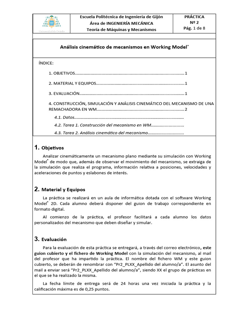 23-24 TMM Pr02 Análisis Remachadora | PDF | Simulación | Mecánica