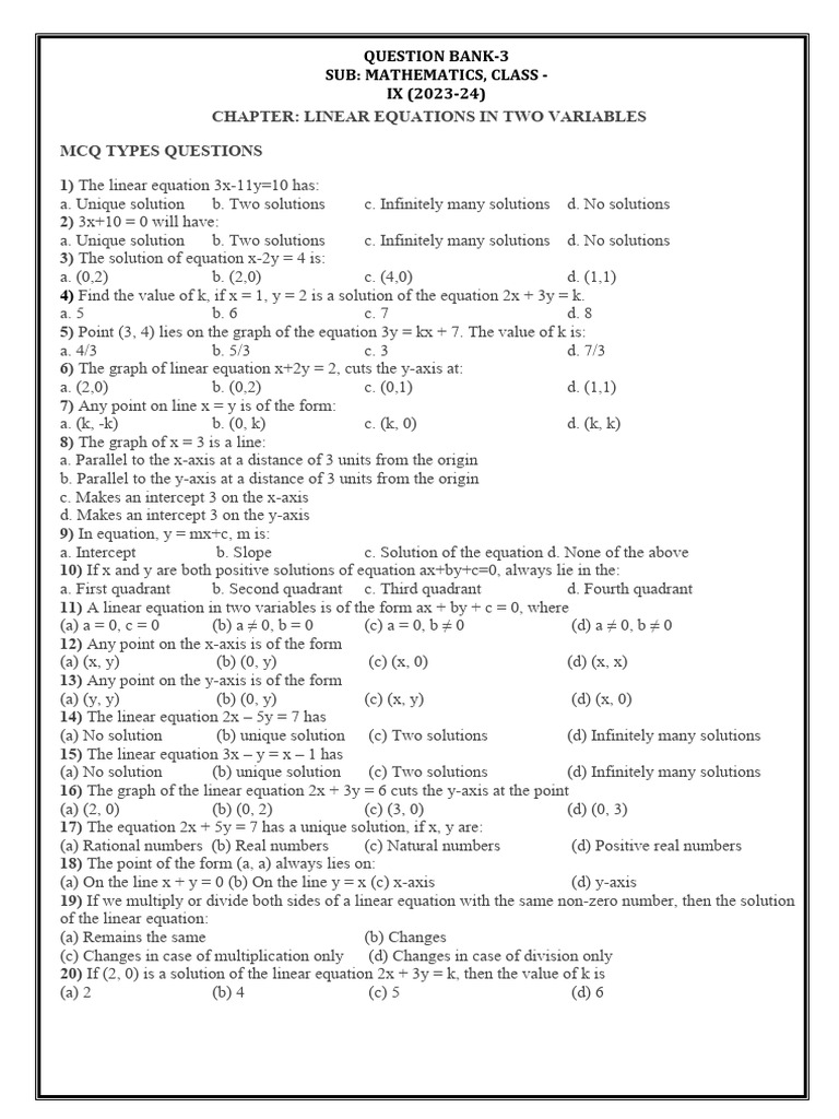 Ix Maths Question Bank 3 | PDF | Circle | Perpendicular