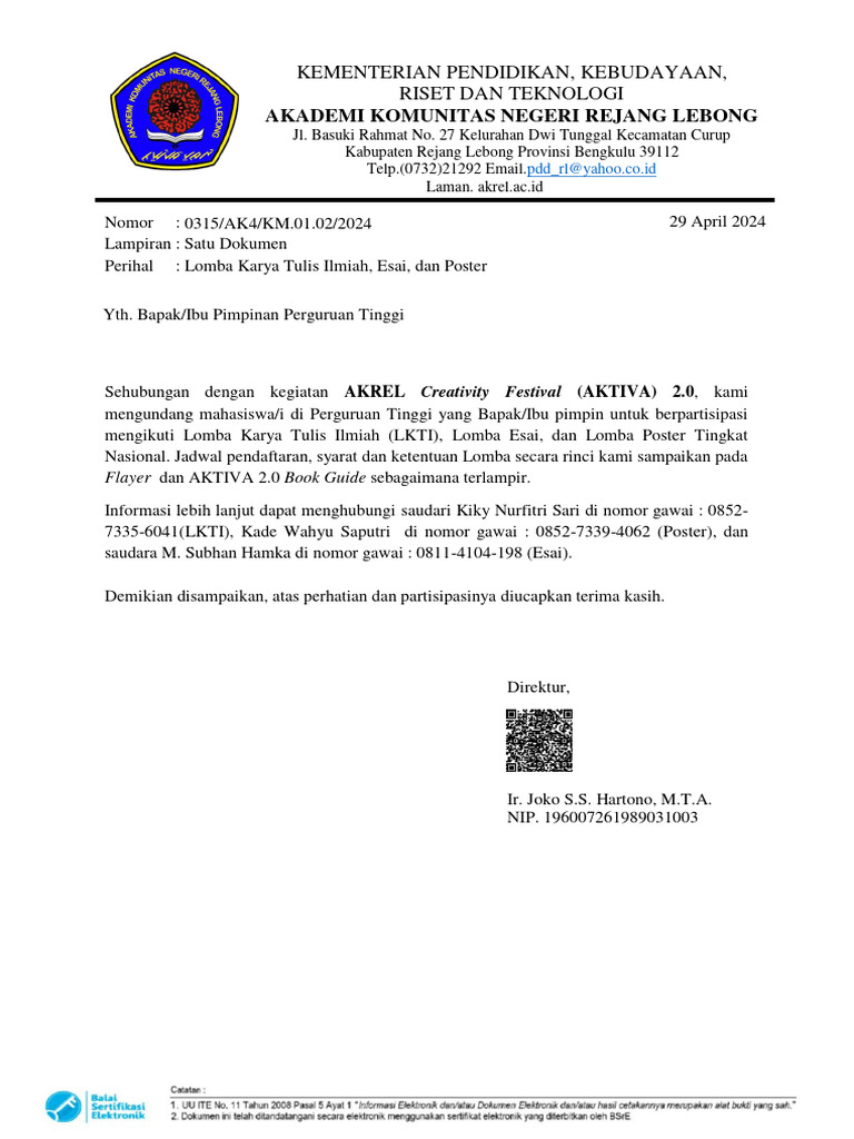 Akrel Lkti 2024 | PDF | Bisnis | Ilmu Sosial