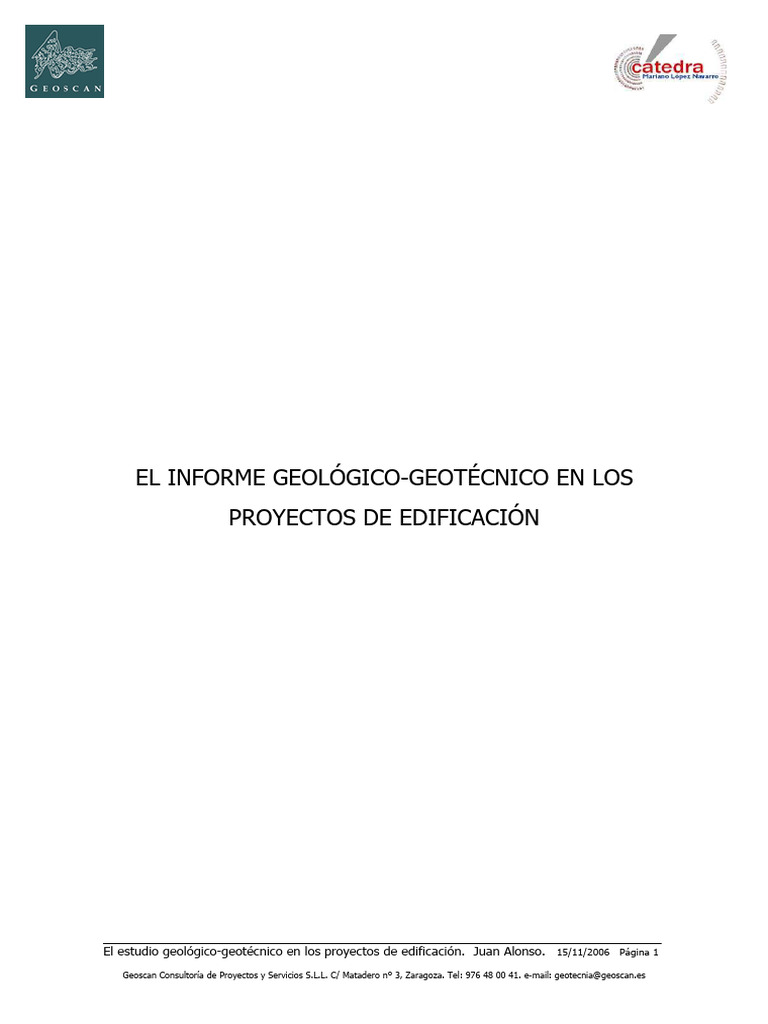 El Estudio Geologico Geotecnico en Los P | PDF | Fundación (Ingeniería) | Ingeniería de Edificación
