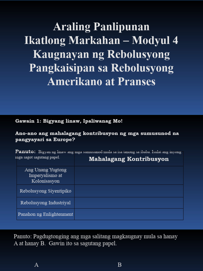 Araling Panlipunan 4th Quarter Module 4 | PDF
