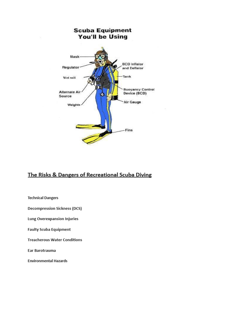 The Risks & Dangers of Recreational Scuba Diving | PDF