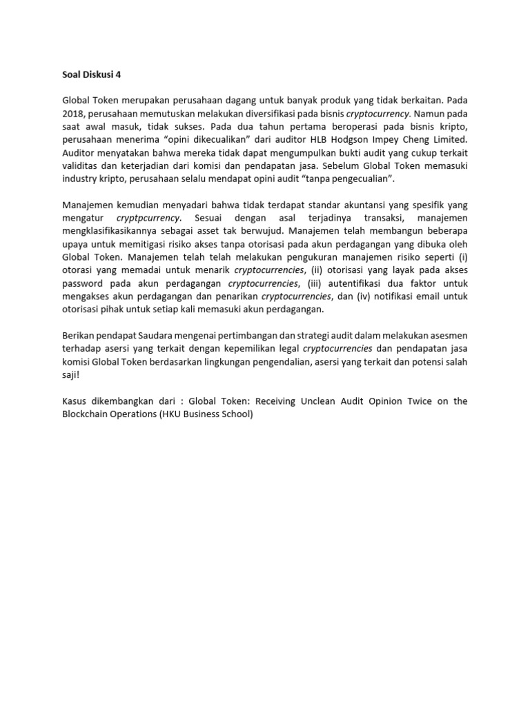 Diskusi 4 Audit II | PDF