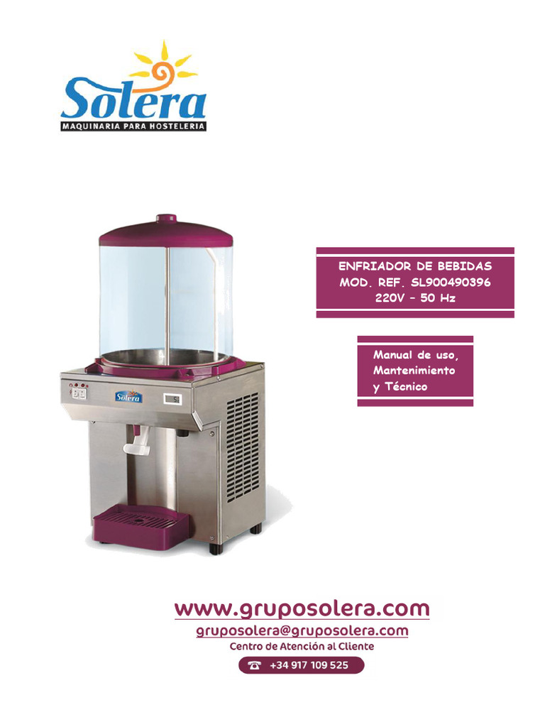 Manual-de-Uso-y-mantenimiento-enfriador-de-bebidas-E-112-ES | PDF ...