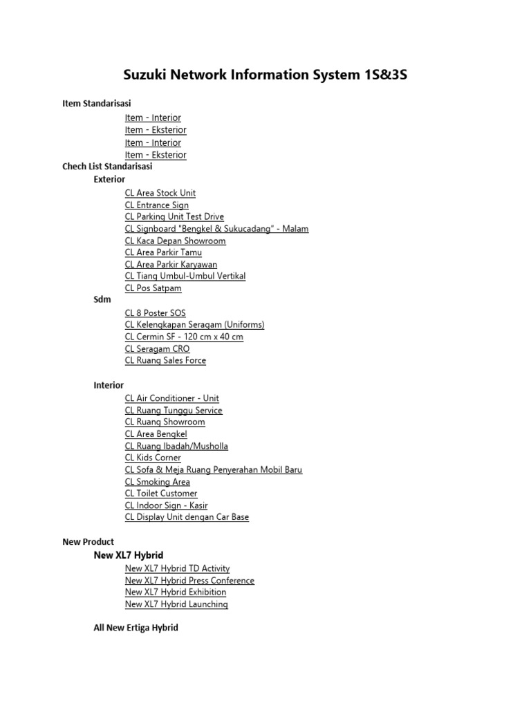 Suzuki Network Information System 1S&3S-Compressed | PDF | Cars Of Japan | Motor Vehicle