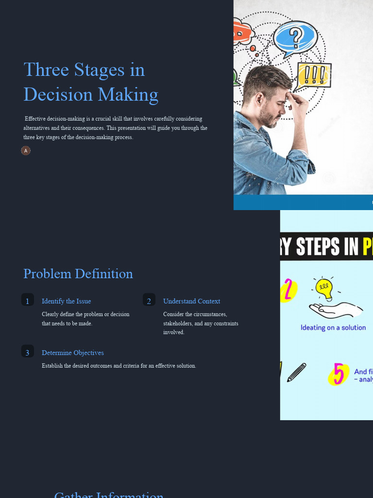 Three Key Stages of Decision Making | PDF | Decision Making | Evaluation