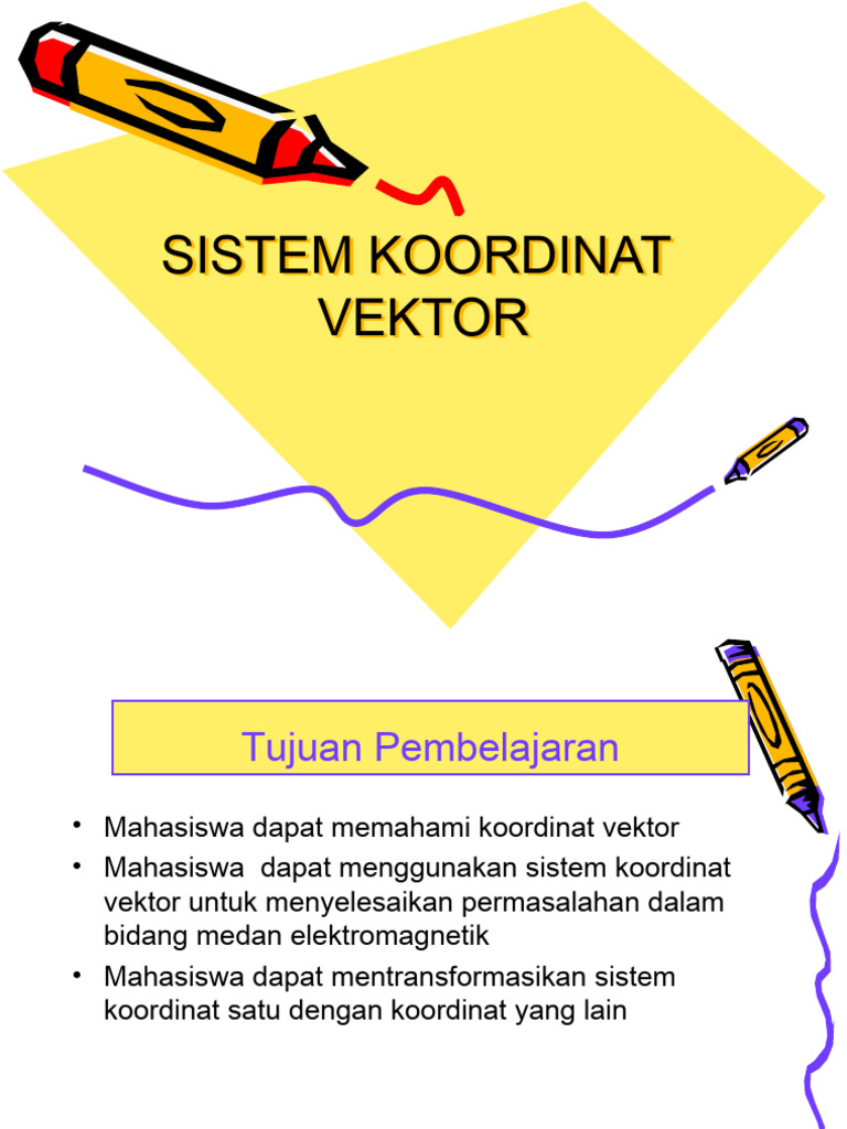 Sistem Koordinat Vektor | PDF | Metode & Bahan Ajar