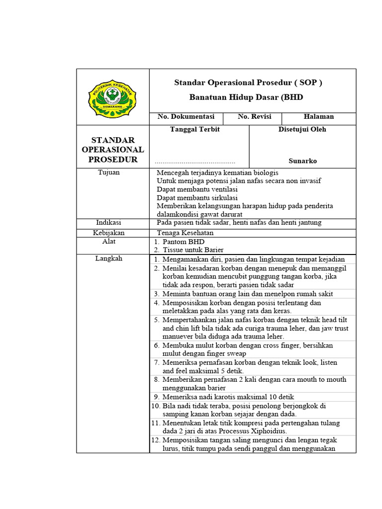 Sop BHD | PDF | Kesehatan Holistik