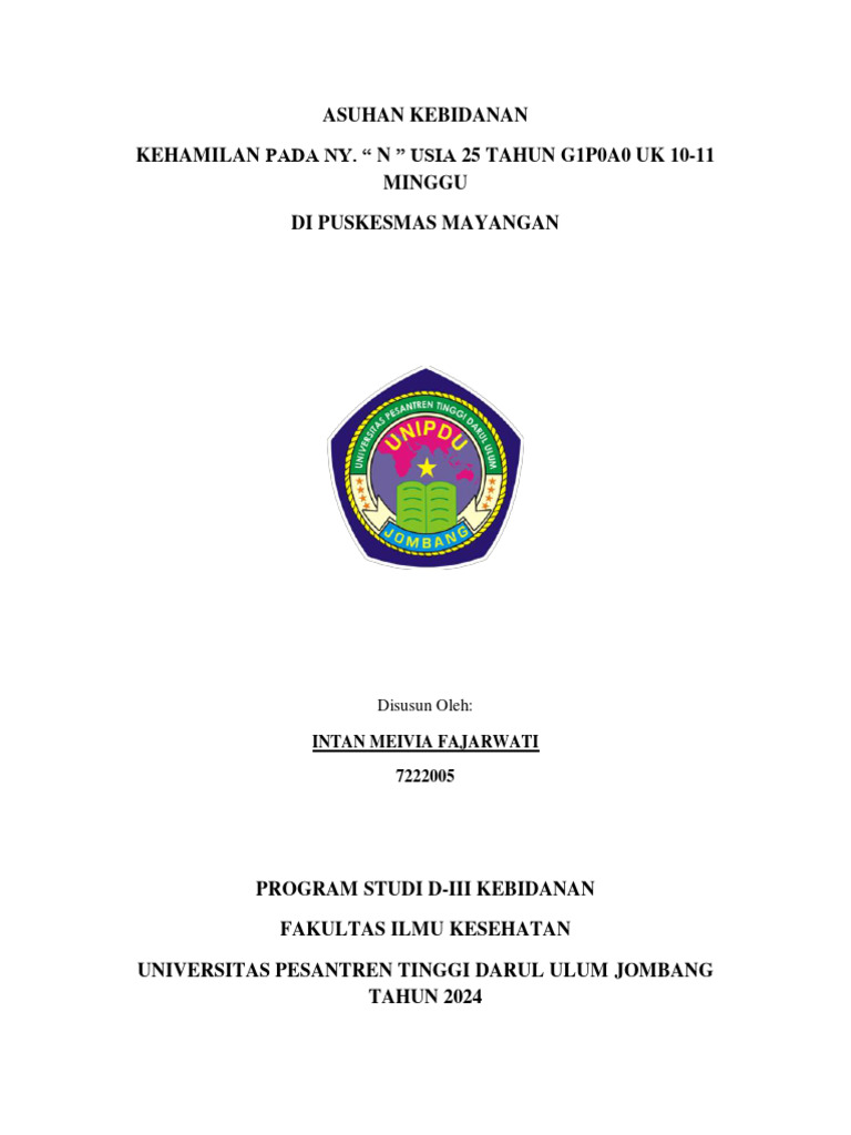 Askeb Kehamilan PKM Intano | PDF | Kesehatan Holistik