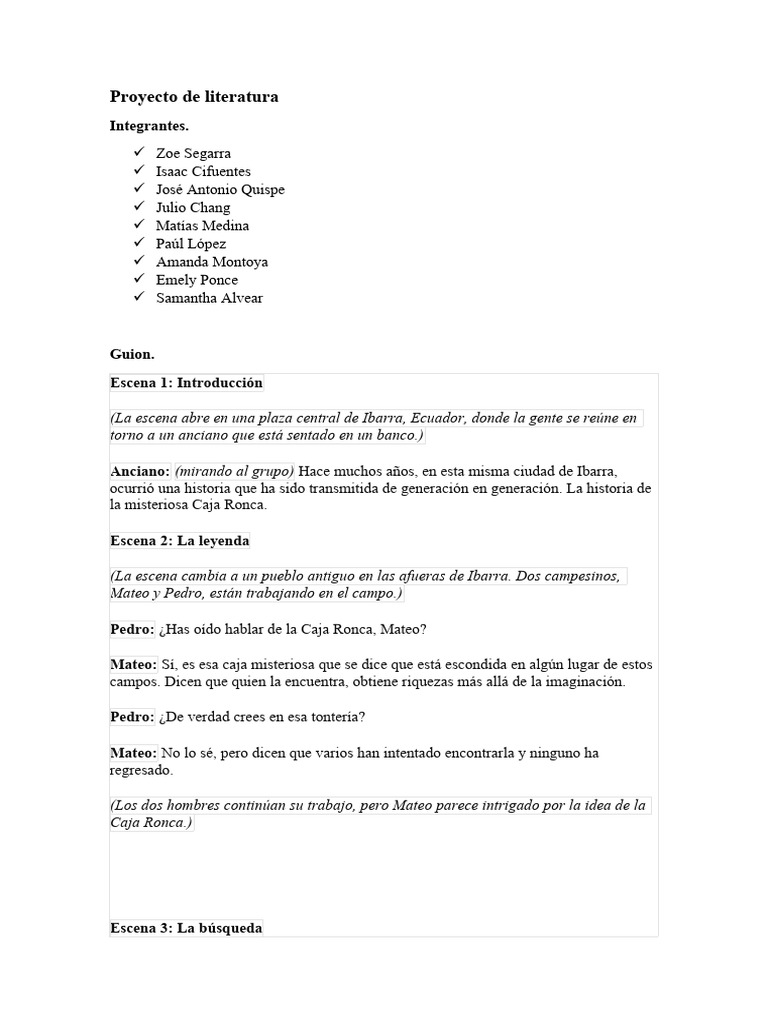 Leyenda de la Caja Ronca en Ibarra | PDF | Libros para adolescentes