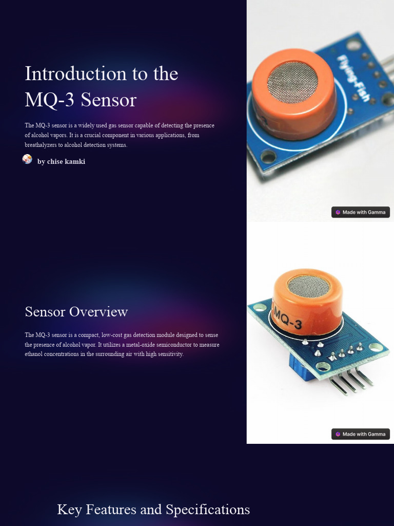 Introduction to the MQ 3 Sensor | PDF | Sensor | Ethanol