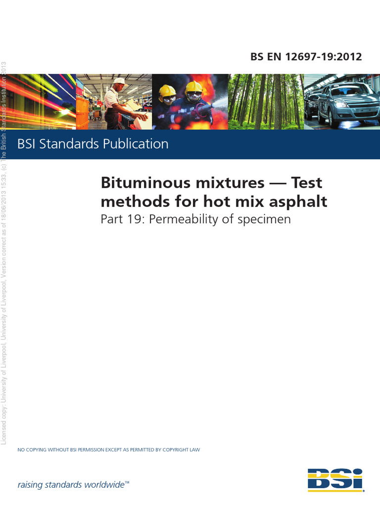 Bituminous Mixtures - Test Methods For Hot Mix Asphalt: BSI Standards ...