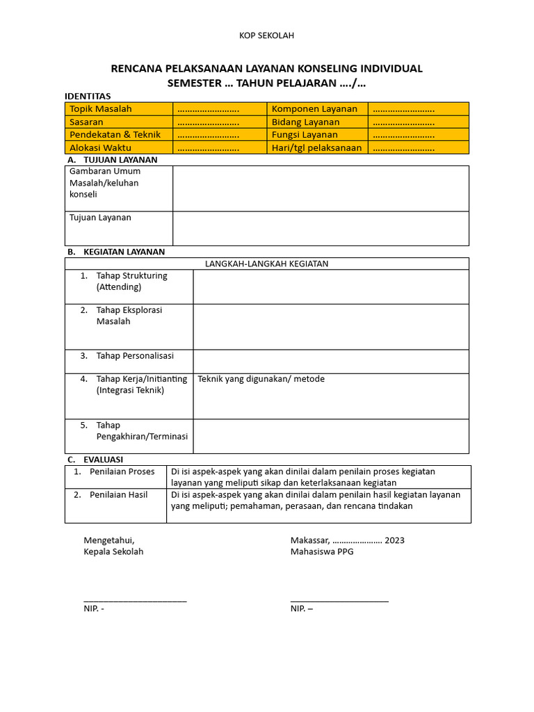 Rencana Layanan Konseling Individual | PDF | Seni | Komputer