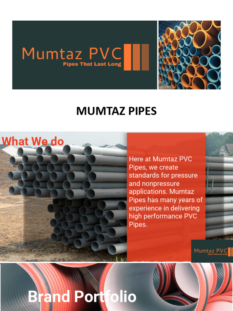 Coreparate Profile Mumtaz Pipes | PDF