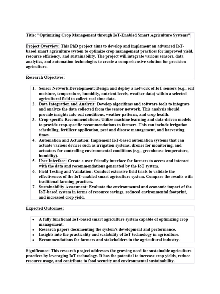 PhD Project proposal | PDF | Internet Of Things | Computing