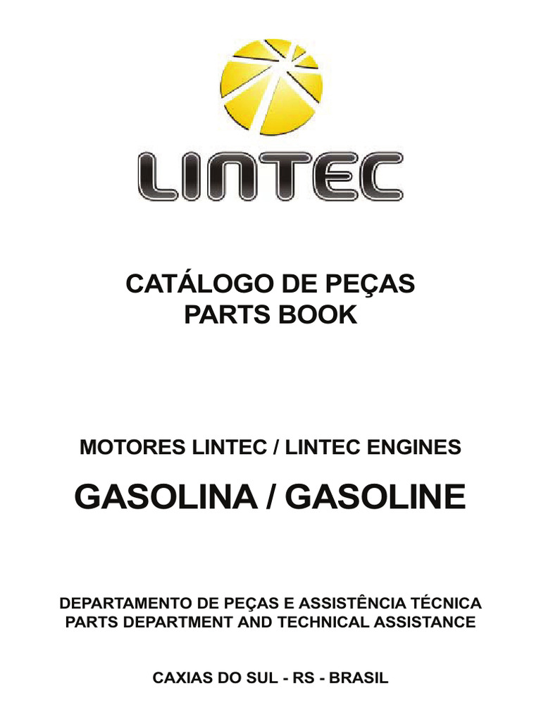 Catalogo Motor Lintec Leve Gasolina | PDF | Motores | Pistão