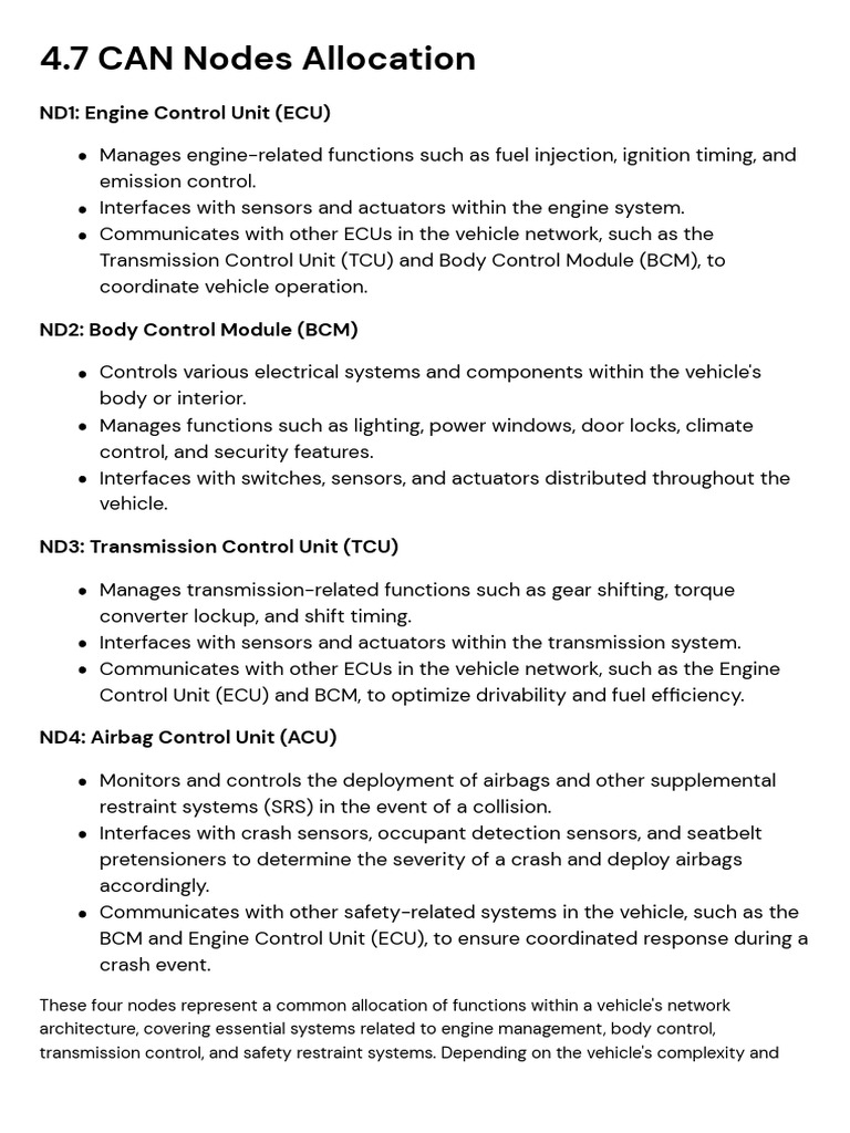 ND1 Engine Control Unit (ECU)_4 | PDF | Microcontroller | Computer Network
