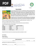 Picnic Consent Form for Students | PDF