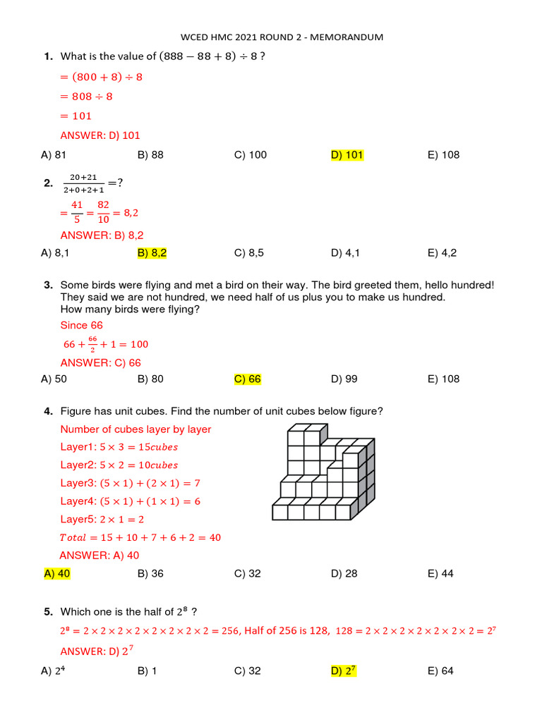 HMC 2021 Round 2 Final Memo ENG | PDF | Length | Area