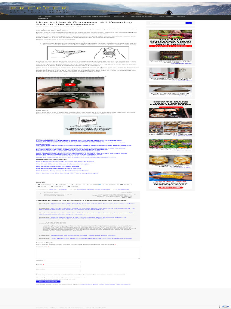 How To Use A Compass: A Lifesaving Skill in The Wilderness-Bio Prepper ...