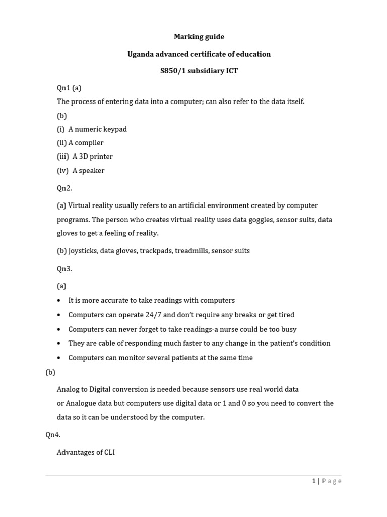 Senior Six Paper 1 New Vision v16 Marking Guide | Download Free PDF ... Senior Six Paper 1 New Vision v16 Marking Guide | Download Free PDF ...