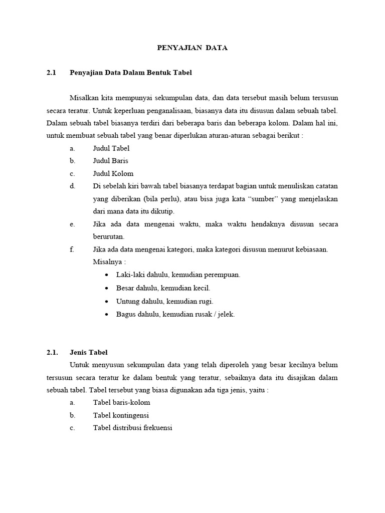 Penyajian Data | PDF