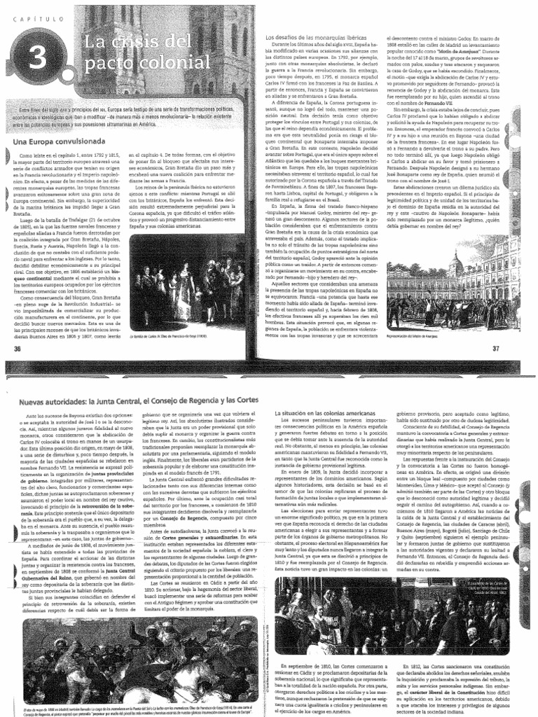 Santillana - Historia 3 - Argentina, America y Europa Durante Los Siglos XVIII y XIX-19-24 | PDF