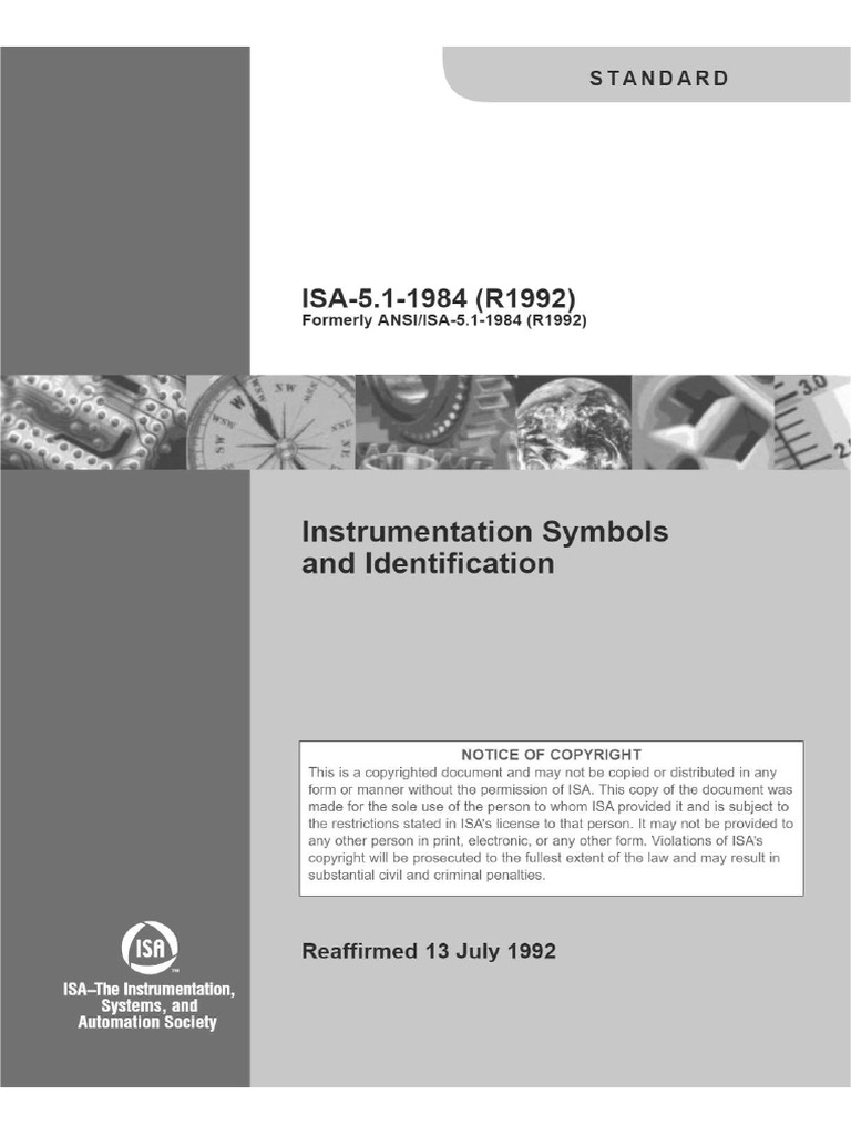 ISA S5 1 Instrumentation Symbols and Identification | PDF