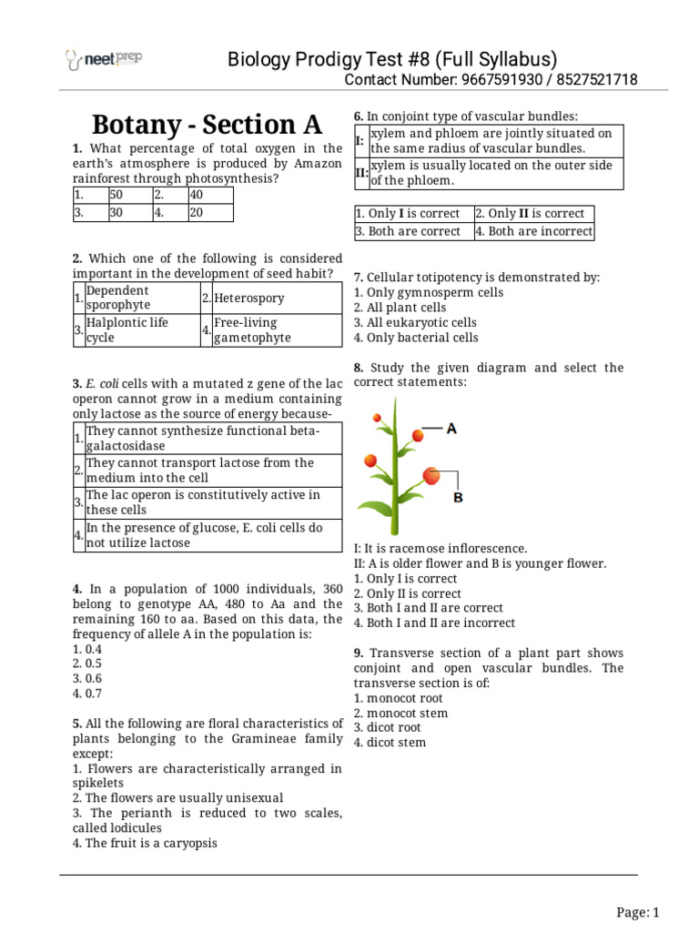 Botany and Biology Quiz Questions | PDF | Meiosis | Endoplasmic Reticulum