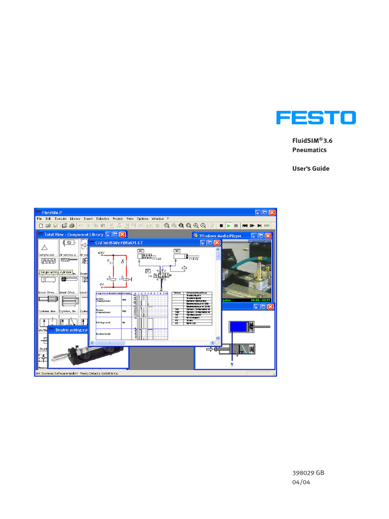 Festo Fluidsim Manual | PDF | Installation (Computer Programs) | Valve