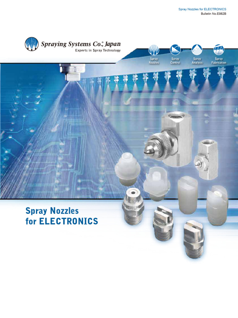 Spray Nozzles for Electronics Industry | PDF | Liquids | Gases