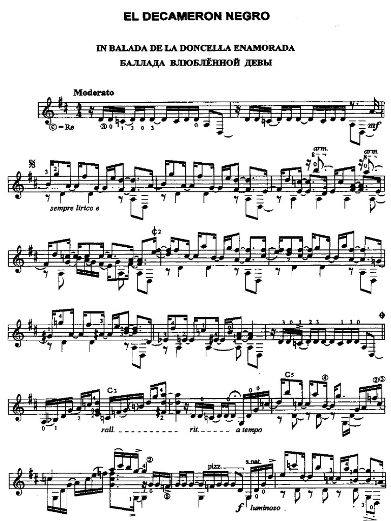 Brouwer-El Decameron Negro 3 | PDF