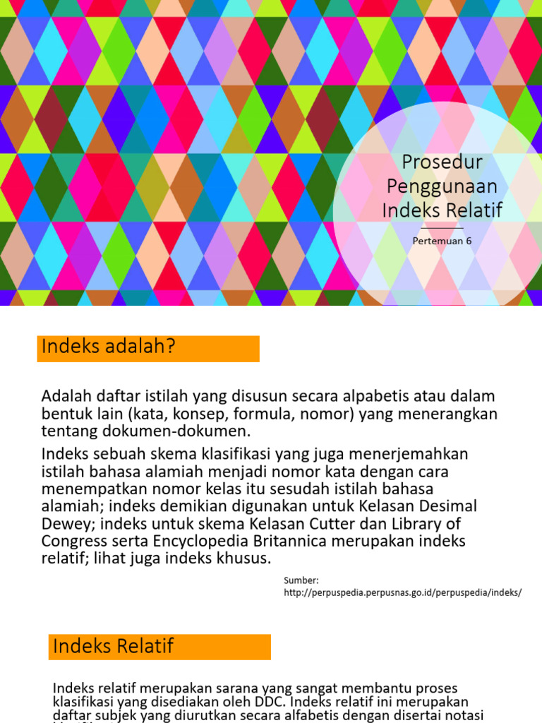 Panduan Indeks Relatif DDC | PDF