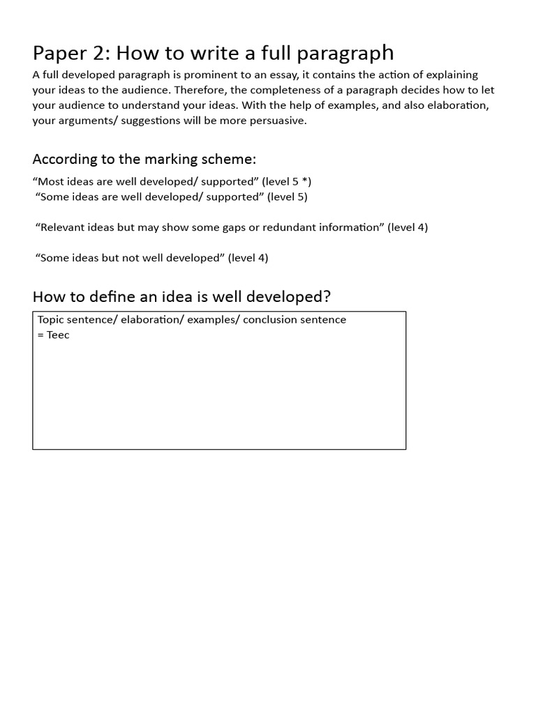 How To Write Full Paragraph | PDF How To Write Full Paragraph | PDF