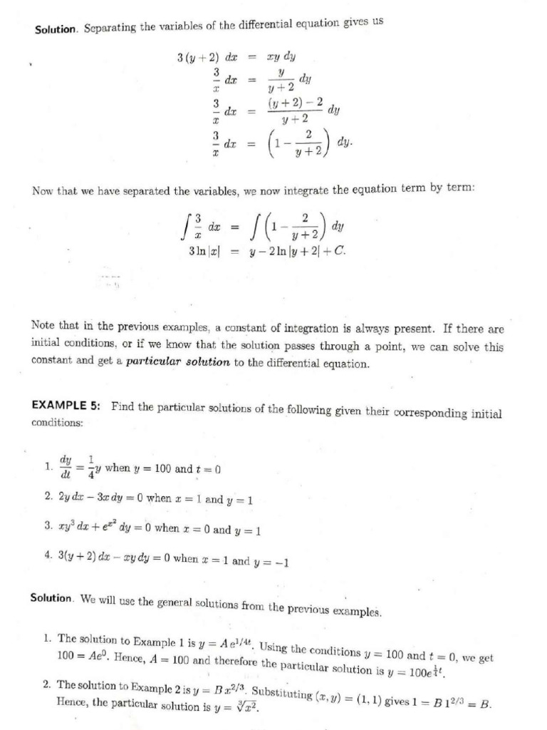 Application of Differential Equation | PDF