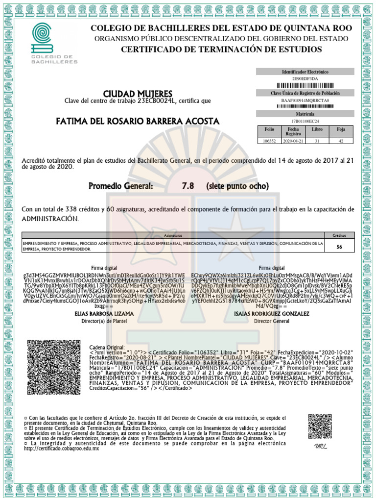 Certificado | PDF