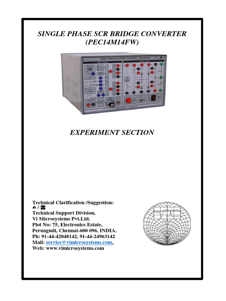 (Pec14m14fw) Single Phase SCR Bridge Converter | PDF | Amplifier | Voltage