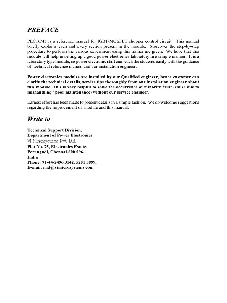 PEC16M5 IGBT/MOSFET Control Manual | PDF | Field Effect Transistor | Mosfet