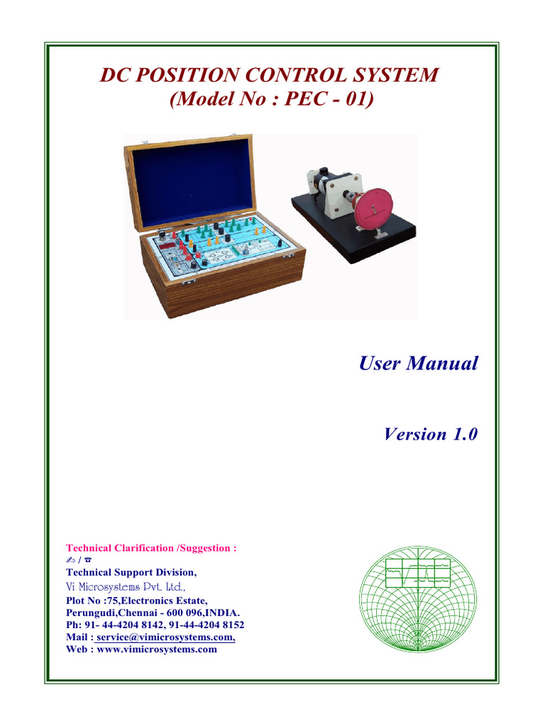 PEC-01 User Manual for DC Control System | PDF | Servomechanism | Amplifier