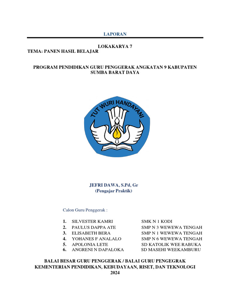 Laporan Lokakarya 7 Jefri Dawa | PDF