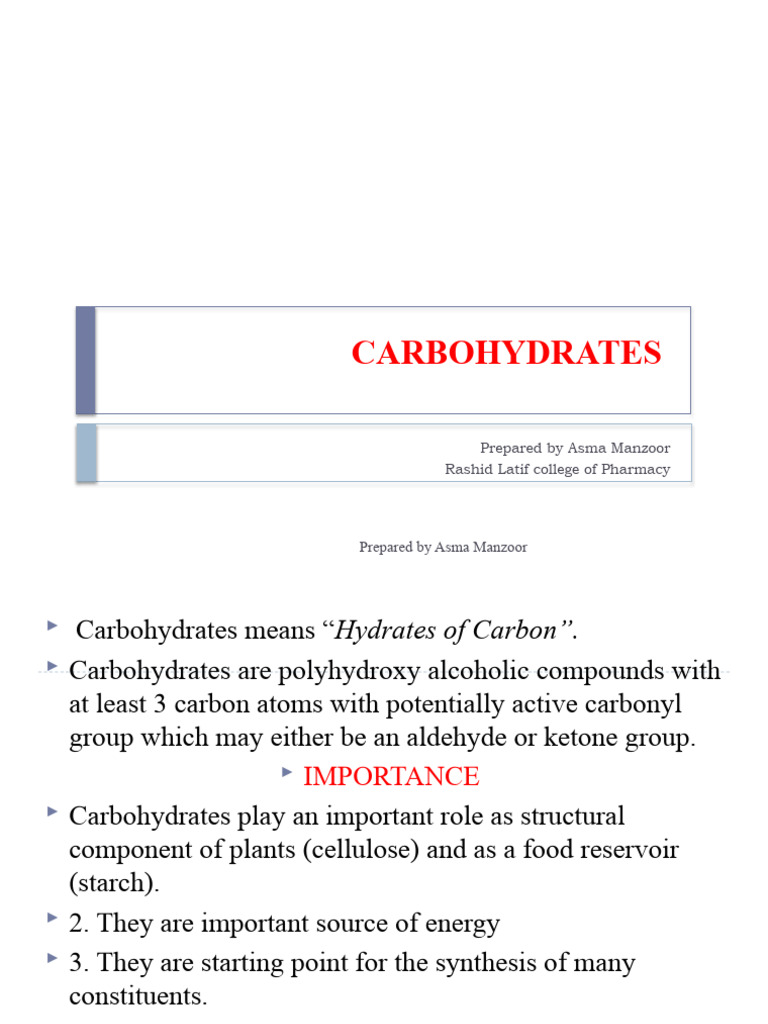 Understanding Carbohydrates: Types & Uses | PDF | Carbohydrates | Sucrose